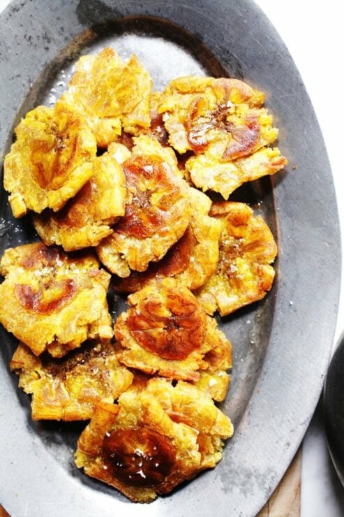 Tostones Recipe (Fried Green Plantains) - Sophisticated Gourmet